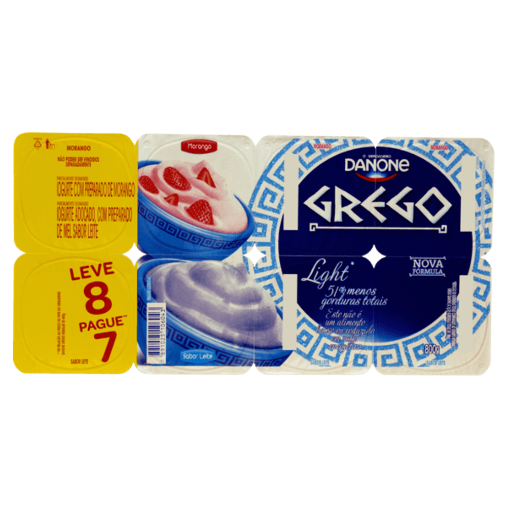 IOGURTE DE MORANGO LIGHT ORIGINAL DANONE GREGO 800G ...