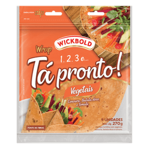 PÃO WICKBOLD 270G TORTILHA WRAP TA PRONTO VEGETAL - supermercadosimperatriz