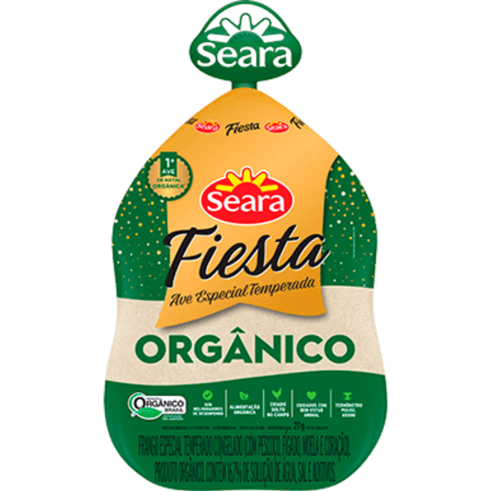 FIESTA AVE TEMPERADA ORGÂNICO SEARA PREÇO POR KG - supermercadosimperatriz