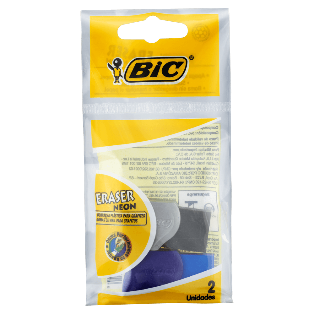 BORRACHA BIC ERASER C/2 - supermercadosimperatriz