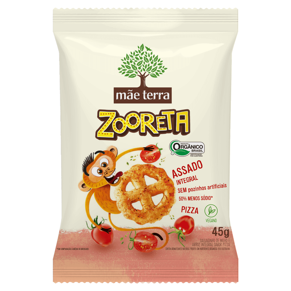SALGADINHO ORGANICO INTEGRAL 45GR PITZO - supermercadosimperatriz