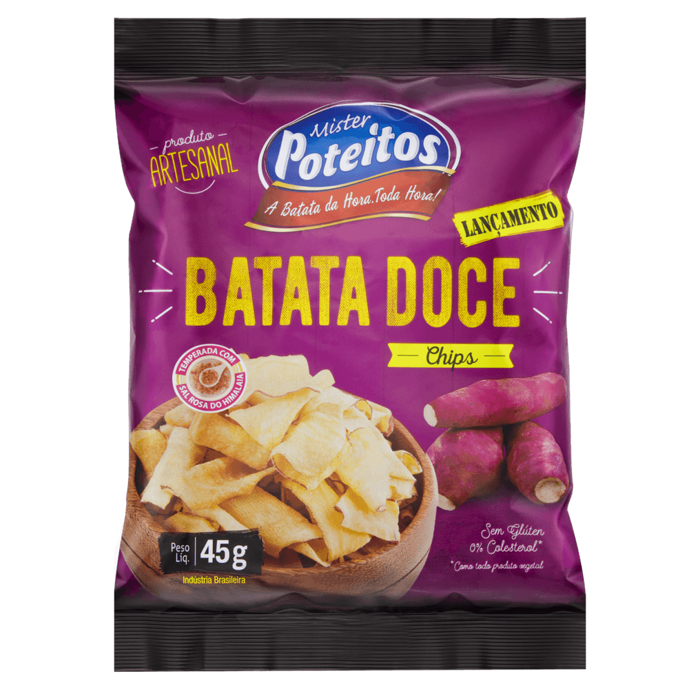 CHIPS DE BATATA DOCE MISTER POTEITOS 45G - supermercadosimperatriz