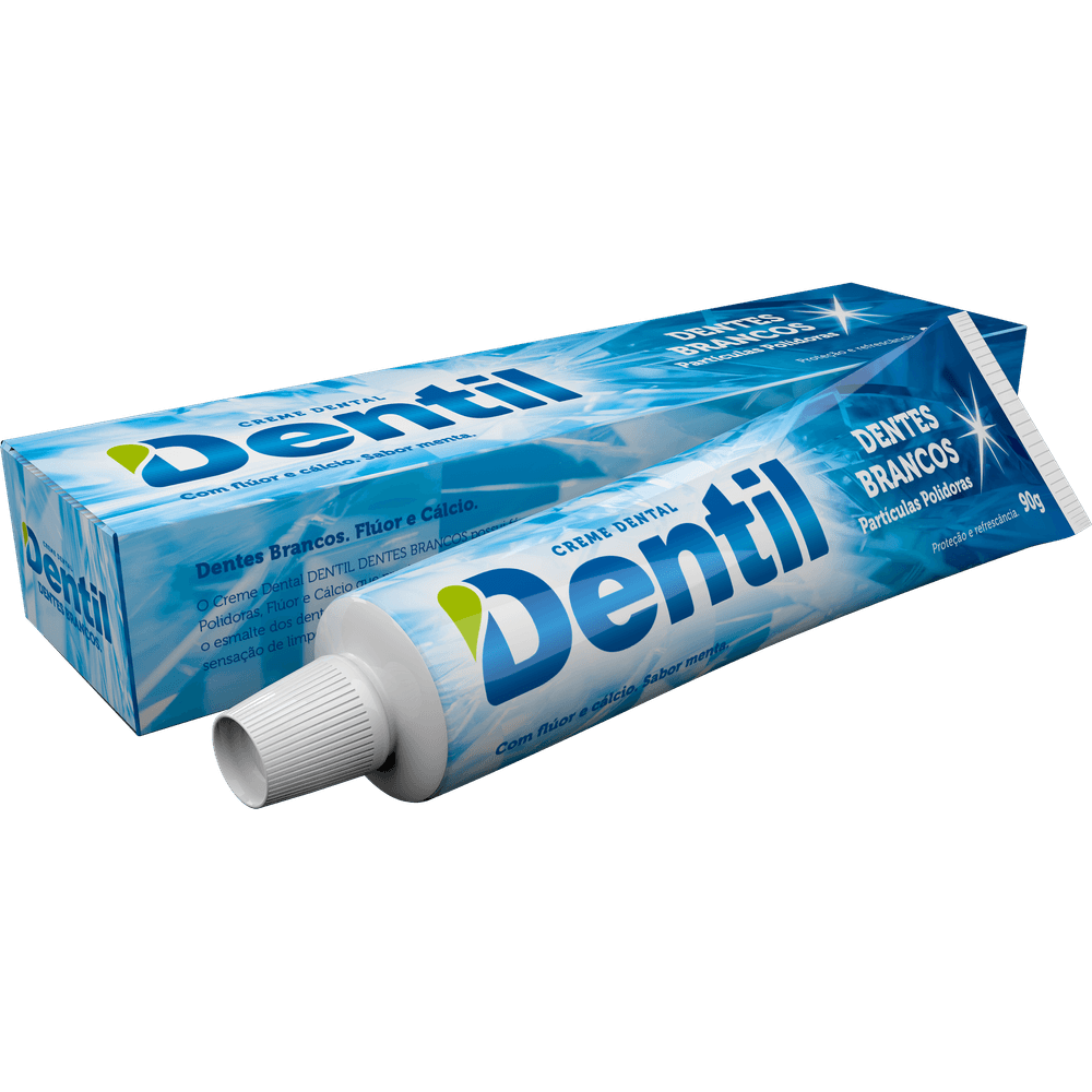 CREME DENTAL MENTA DENTES BRANCOS DENTIL 90G - supermercadosimperatriz CREME DENTAL MENTA DENTES BRANCOS DENTIL 90G - supermercadosimperatriz