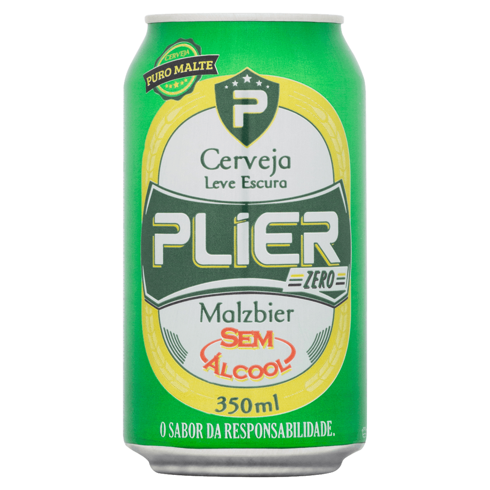 Cerveja Puro Malte Sem Álcool Malzbier Plier Lata 350ml ...