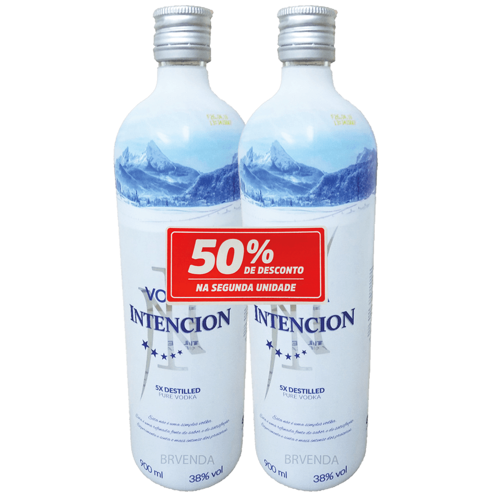 KIT VODKA INTENCION 900ML 50 PC 2 UND - supermercadosimperatriz