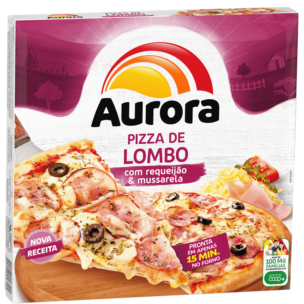 PIZZA LOMBO COM CATUPIRY CONGELADO AURORA 460G - supermercadosimperatriz