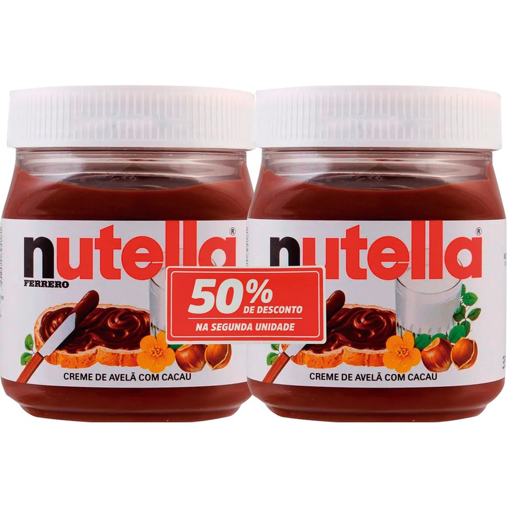 KIT CREME DE AVELA NUTELLA 350G - supermercadosimperatriz