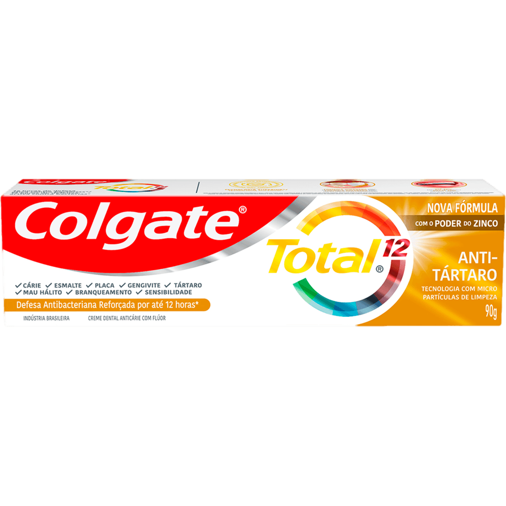 GEL DENTAL COLGATE 90GR TOTAL 12H - supermercadosimperatriz