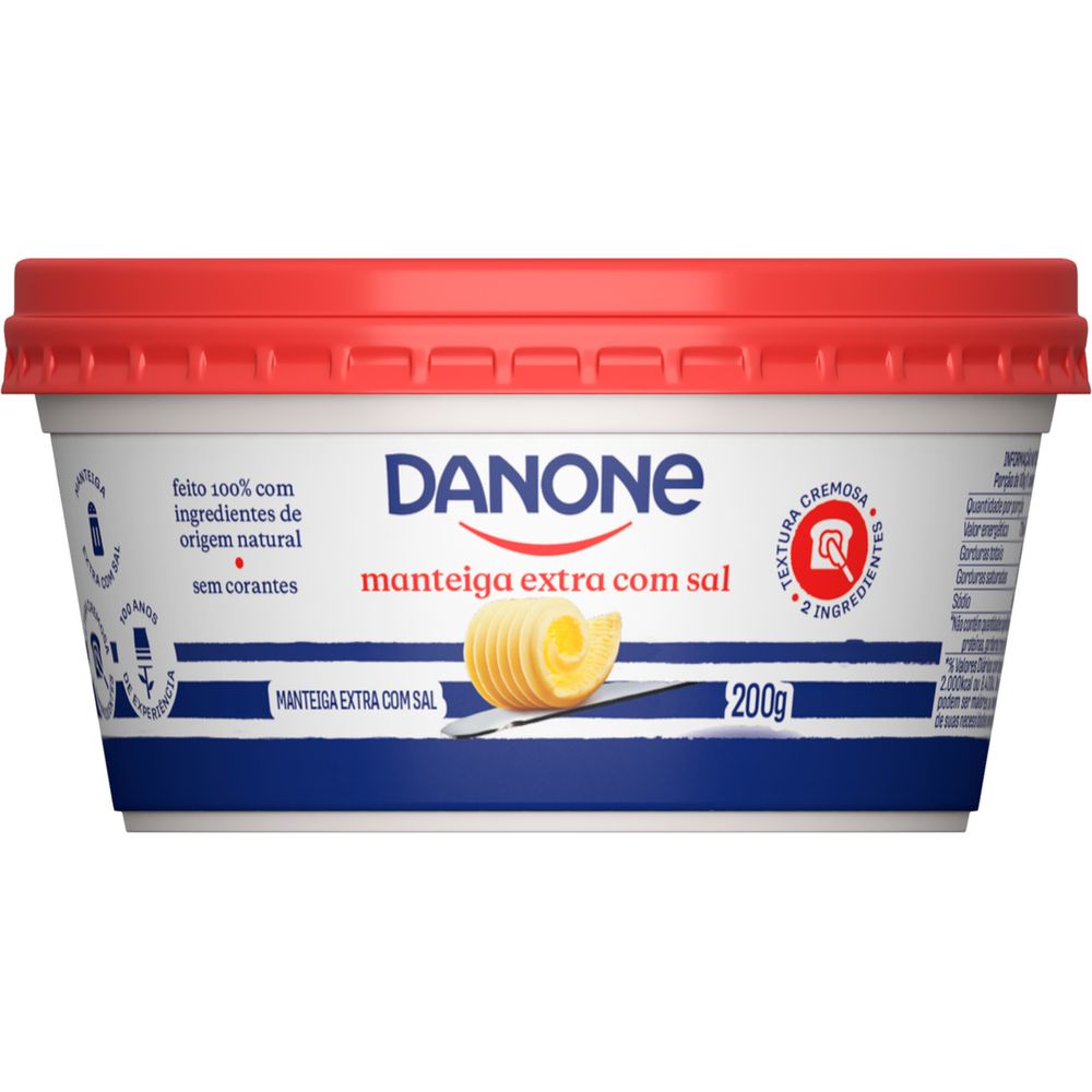 MANTEIGA DANONE 200G EXTRA POTE C/ SAL - supermercadosimperatriz