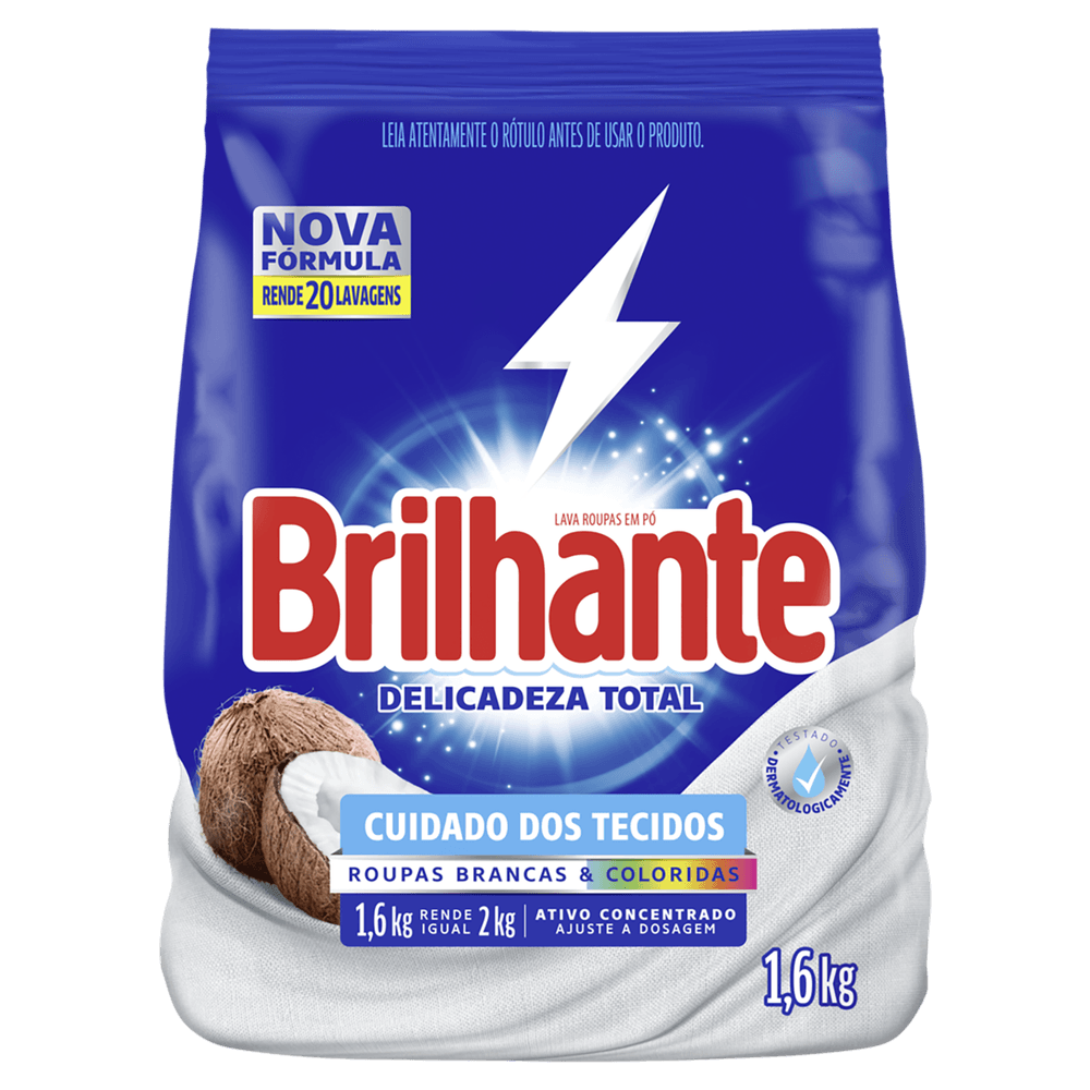 LAVA ROUPAS BRILHANTE 1,6KG PO BCO/ - supermercadosimperatriz