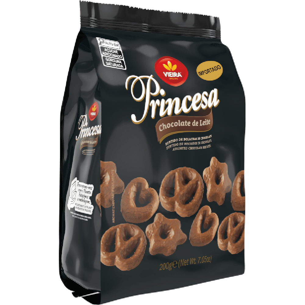 BISC PRINCESA 200G CHOC AO LEITE - supermercadosimperatriz