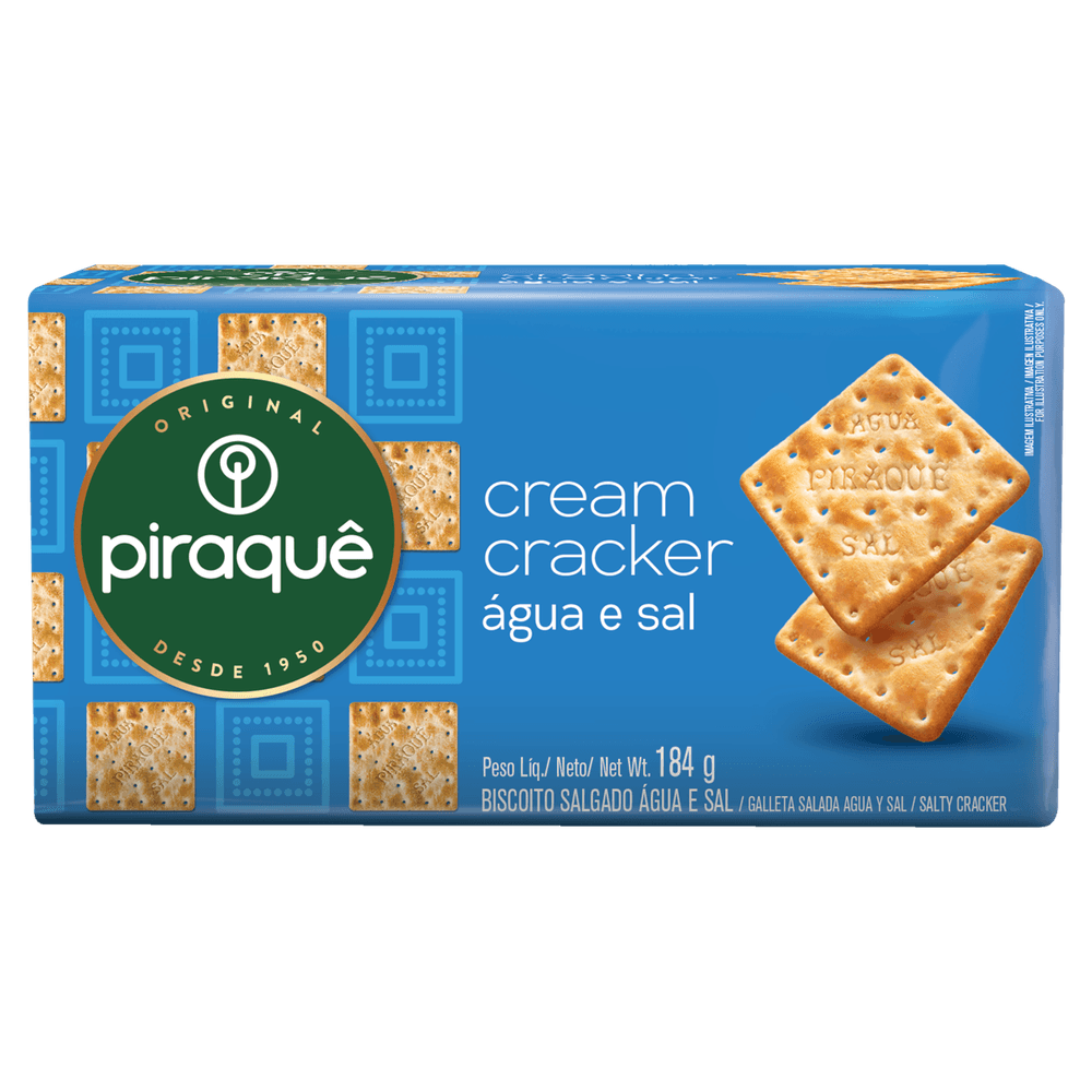 BISC CREAM CRACKER PIRAQUE 184G - supermercadosimperatriz
