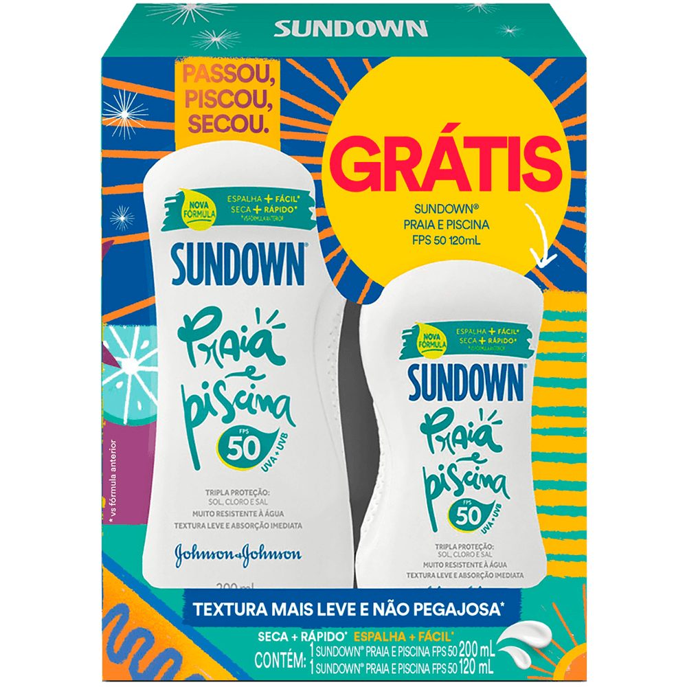 KIT PROT SOLAR SUNDOWN 200ML FPS50 - supermercadosimperatriz
