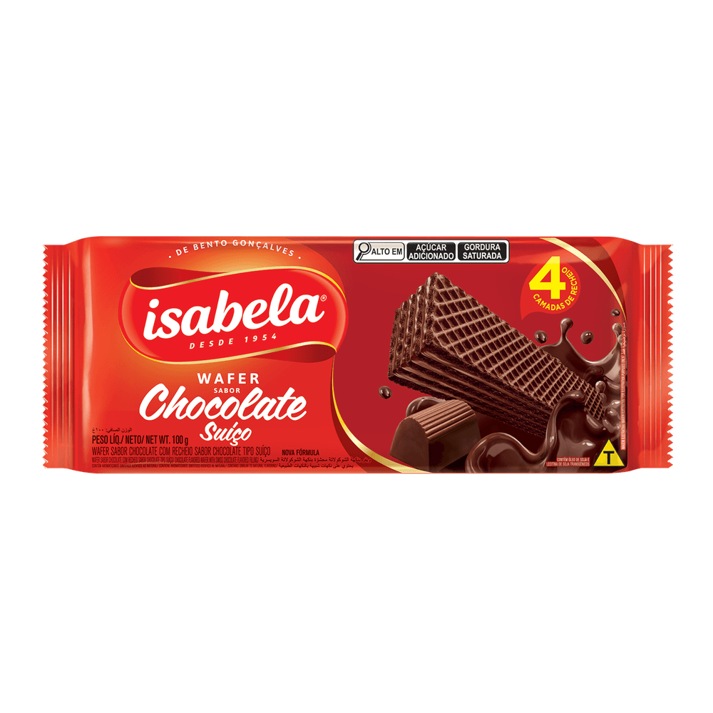 BISC ISABELA 100G PC WAFER RECHEIO - supermercadosimperatriz