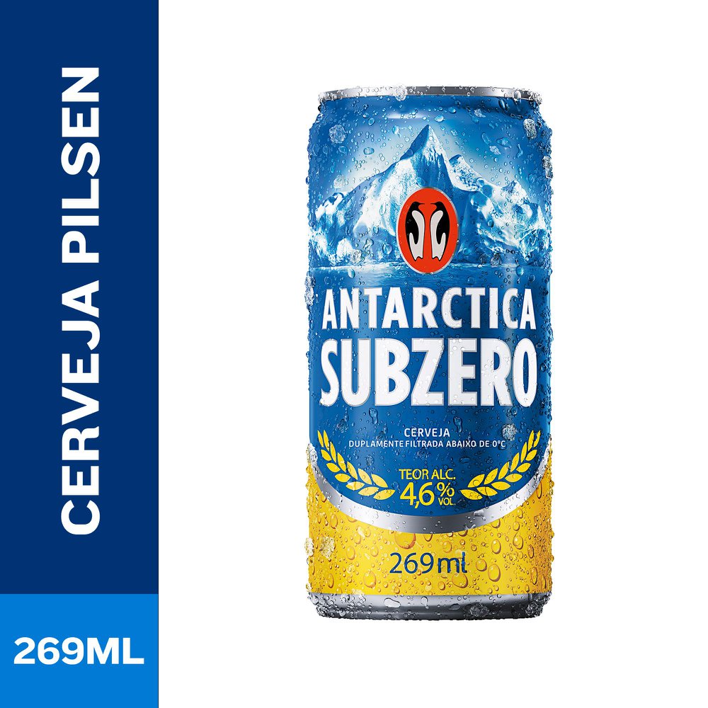 Cerveja Subzero Antarctica Pilsen Lata 269ml - supermercadosimperatriz