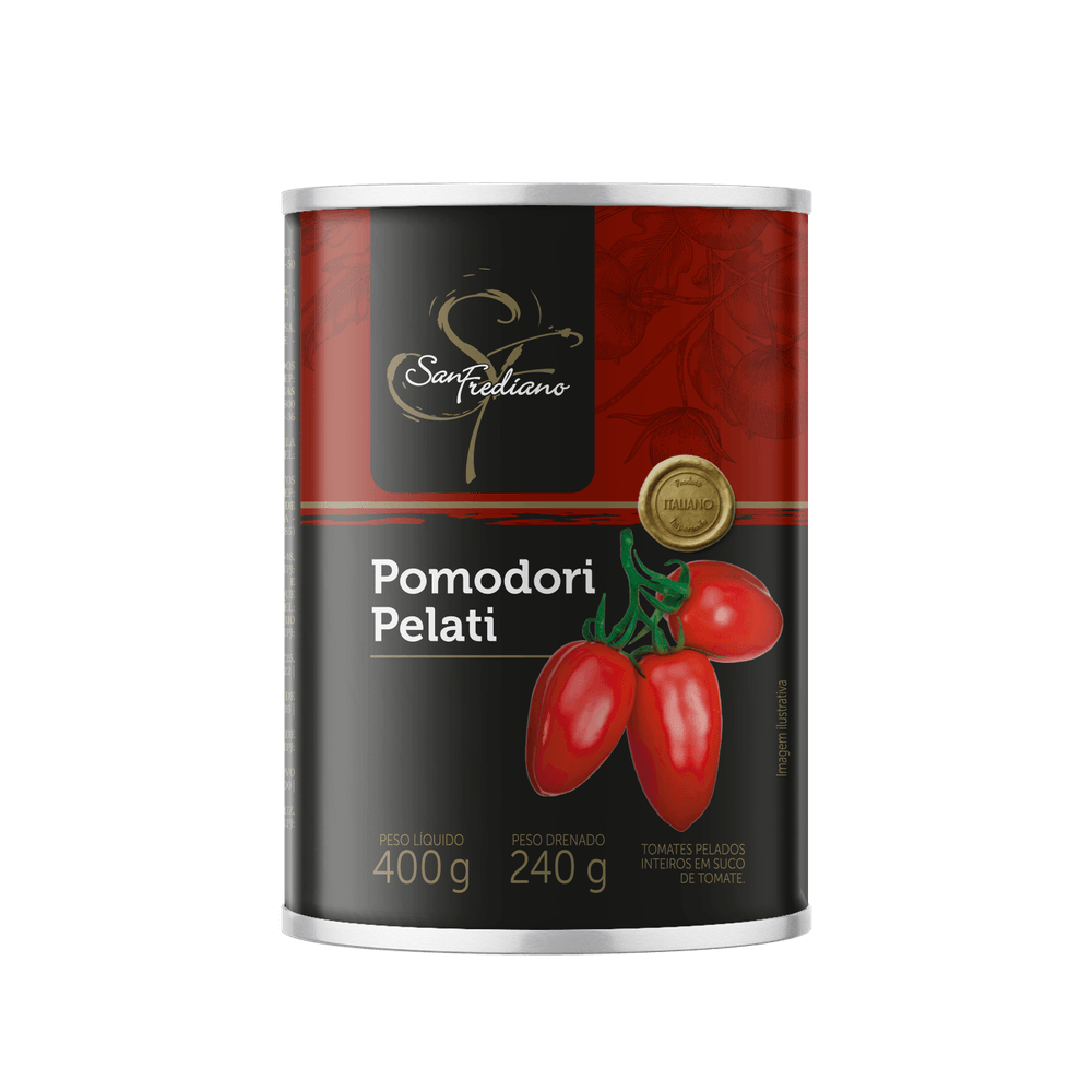 TOMATE PELATI SAN FREDIANO LATA 400G - supermercadosimperatriz