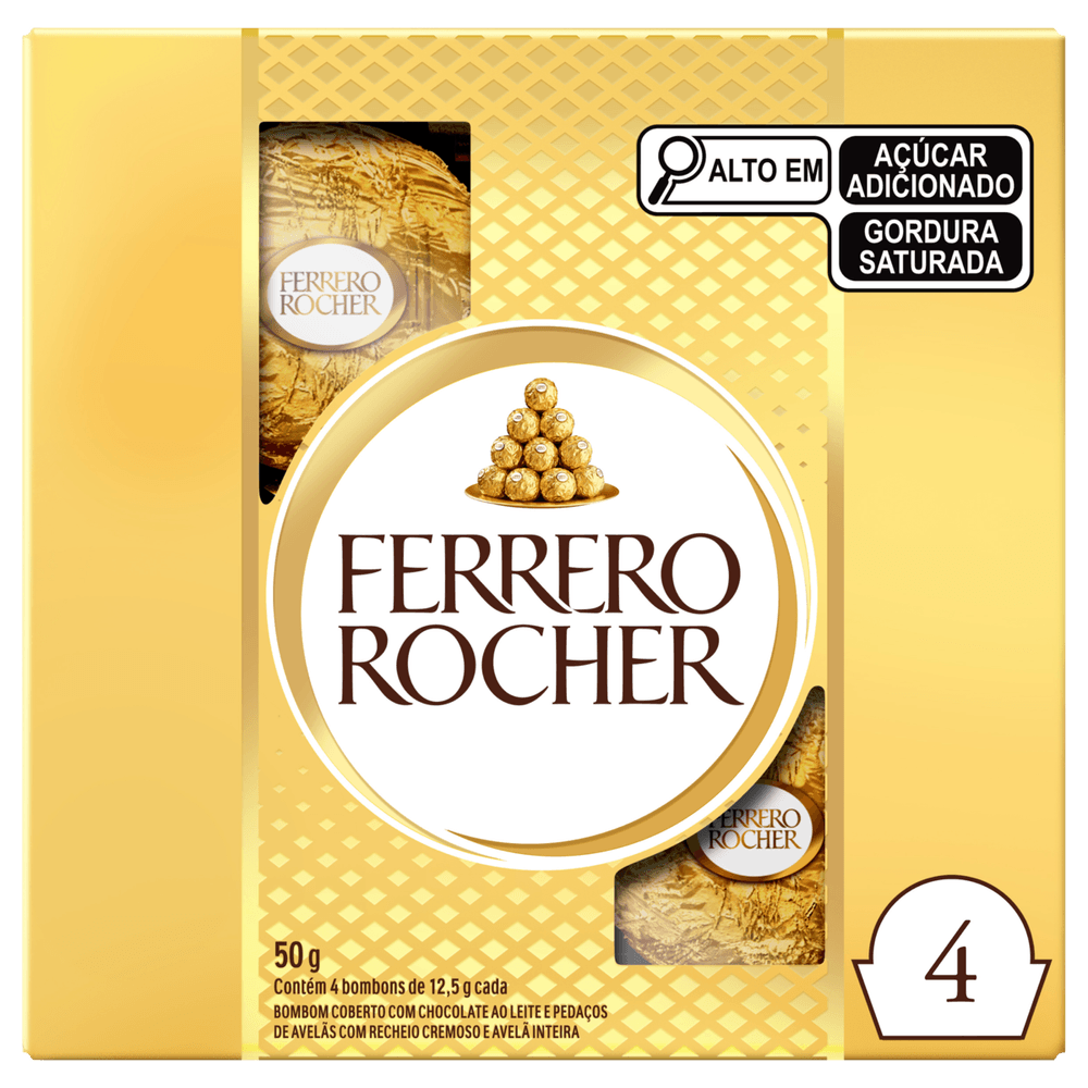 BOMBOM FERRERO ROCHER 50G T4 - supermercadosimperatriz