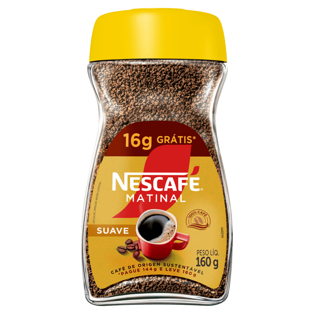 Café Solúvel Suave Nescafé Matinal Leve 160g Pague 144g ...